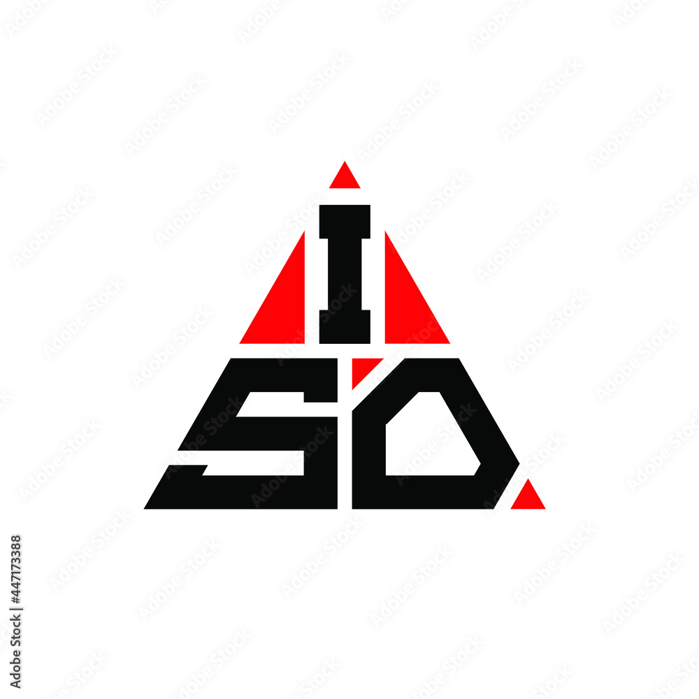 ISO triangle letter logo design with triangle shape. ISO triangle logo ...
