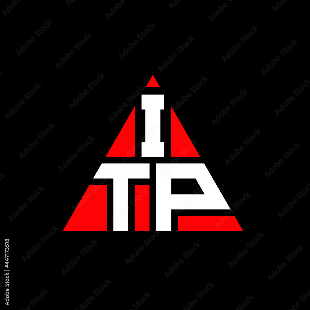 ITP triangle letter logo design with triangle shape. ITP triangle logo ...
