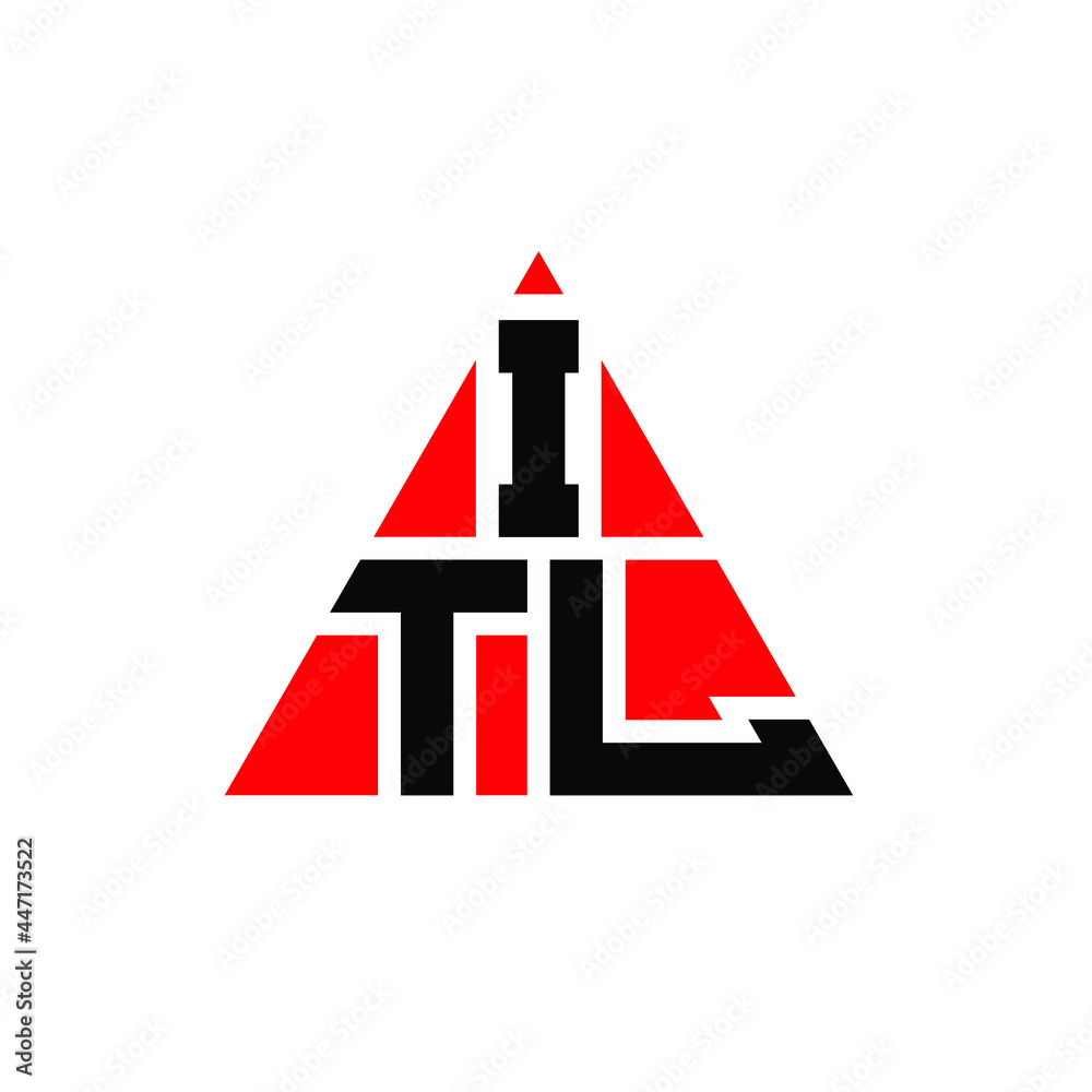 ITL triangle letter logo design with triangle shape. ITL triangle logo ...
