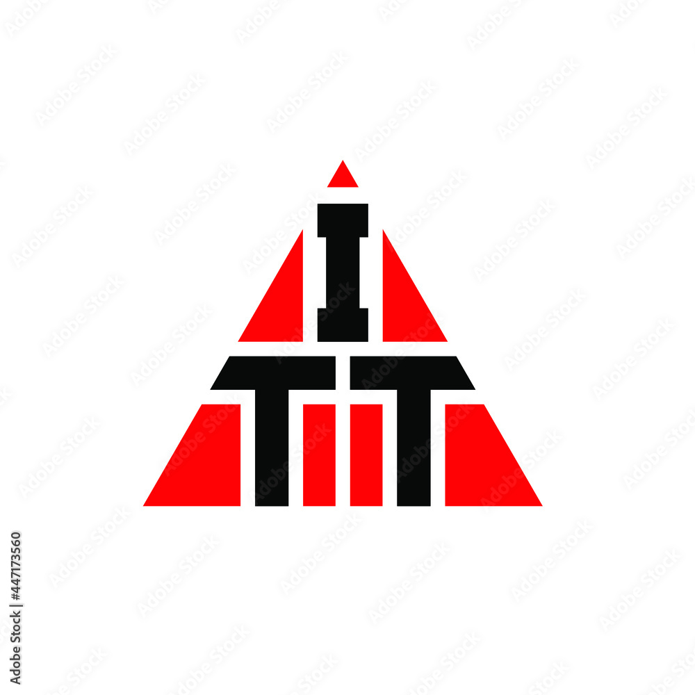 Vetor de ITT triangle letter logo design with triangle shape. ITT ...