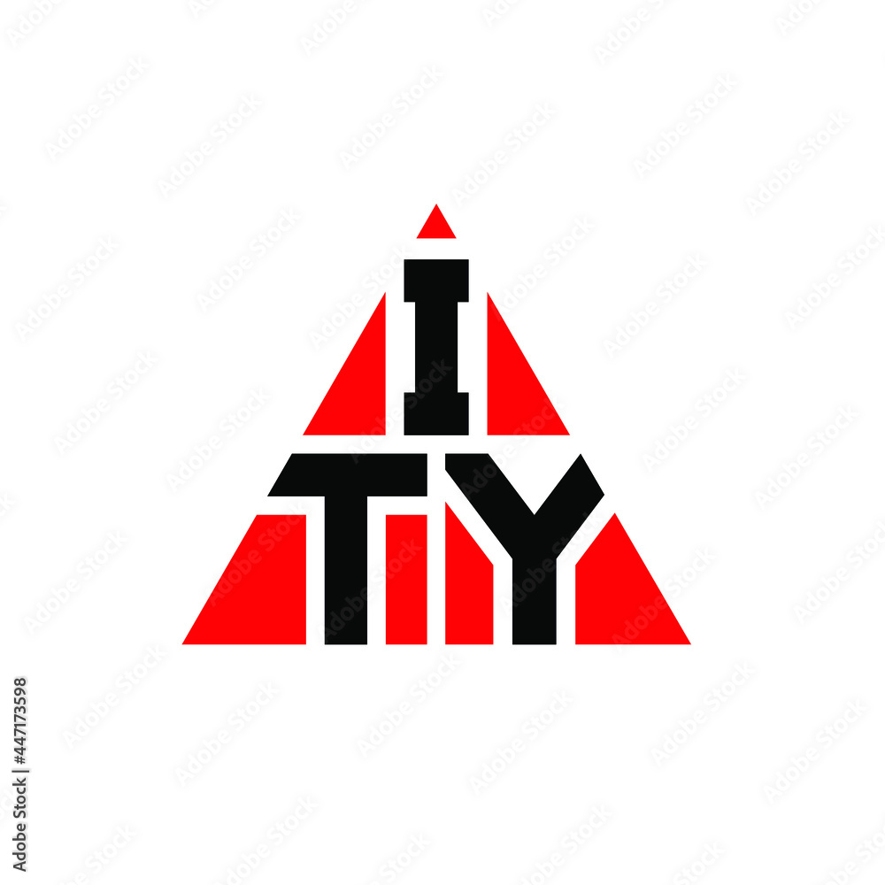 ITY triangle letter logo design with triangle shape. ITY triangle logo ...