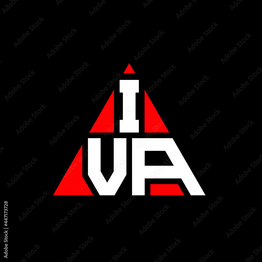 IVA triangle letter logo design with triangle shape. IVA triangle logo ...