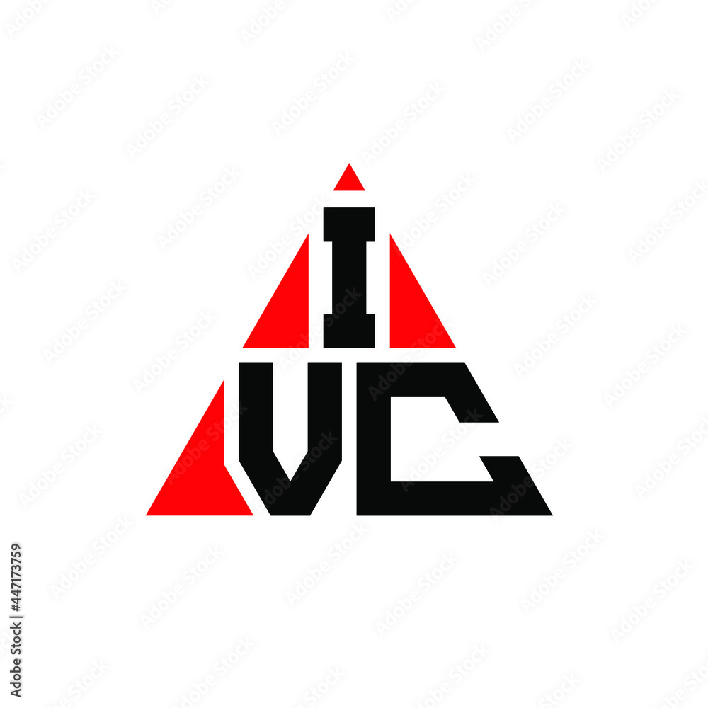 IVC triangle letter logo design with triangle shape. IVC triangle logo ...