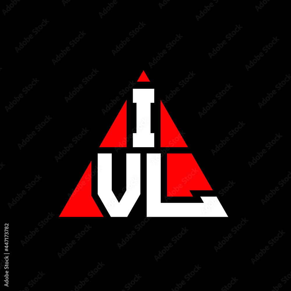 IVL triangle letter logo design with triangle shape. IVL triangle logo ...