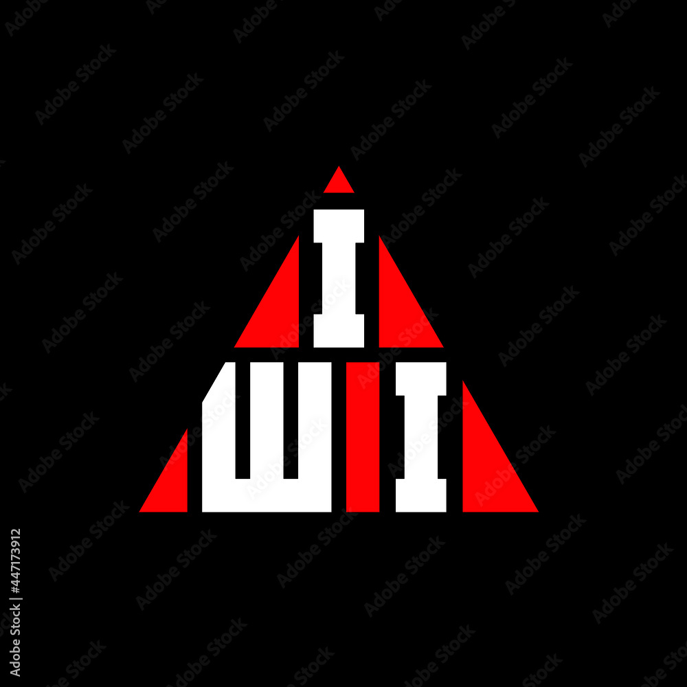 IWI triangle letter logo design with triangle shape. IWI triangle logo ...