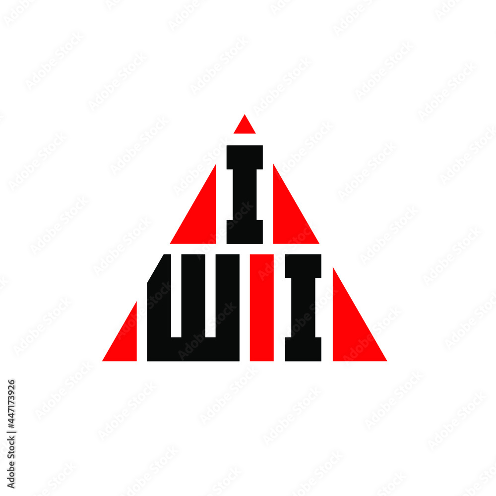 IWI triangle letter logo design with triangle shape. IWI triangle logo ...