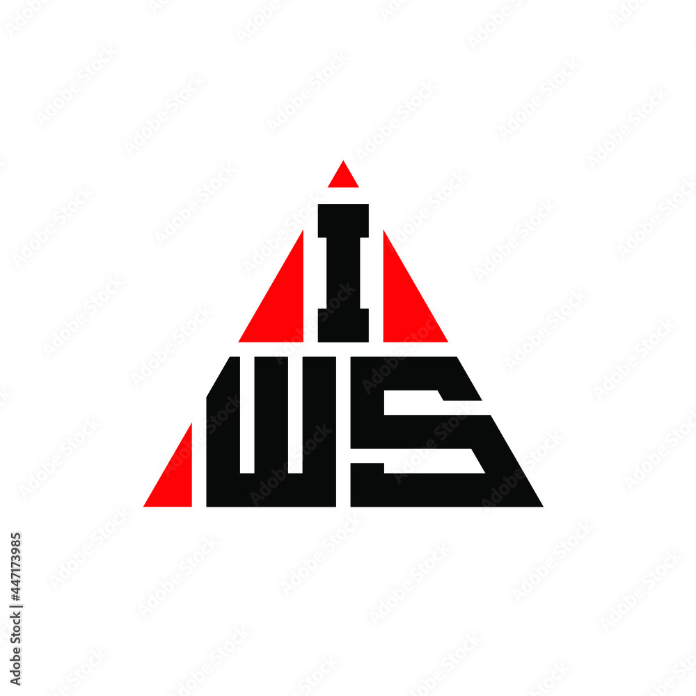 IWS triangle letter logo design with triangle shape. IWS triangle logo ...