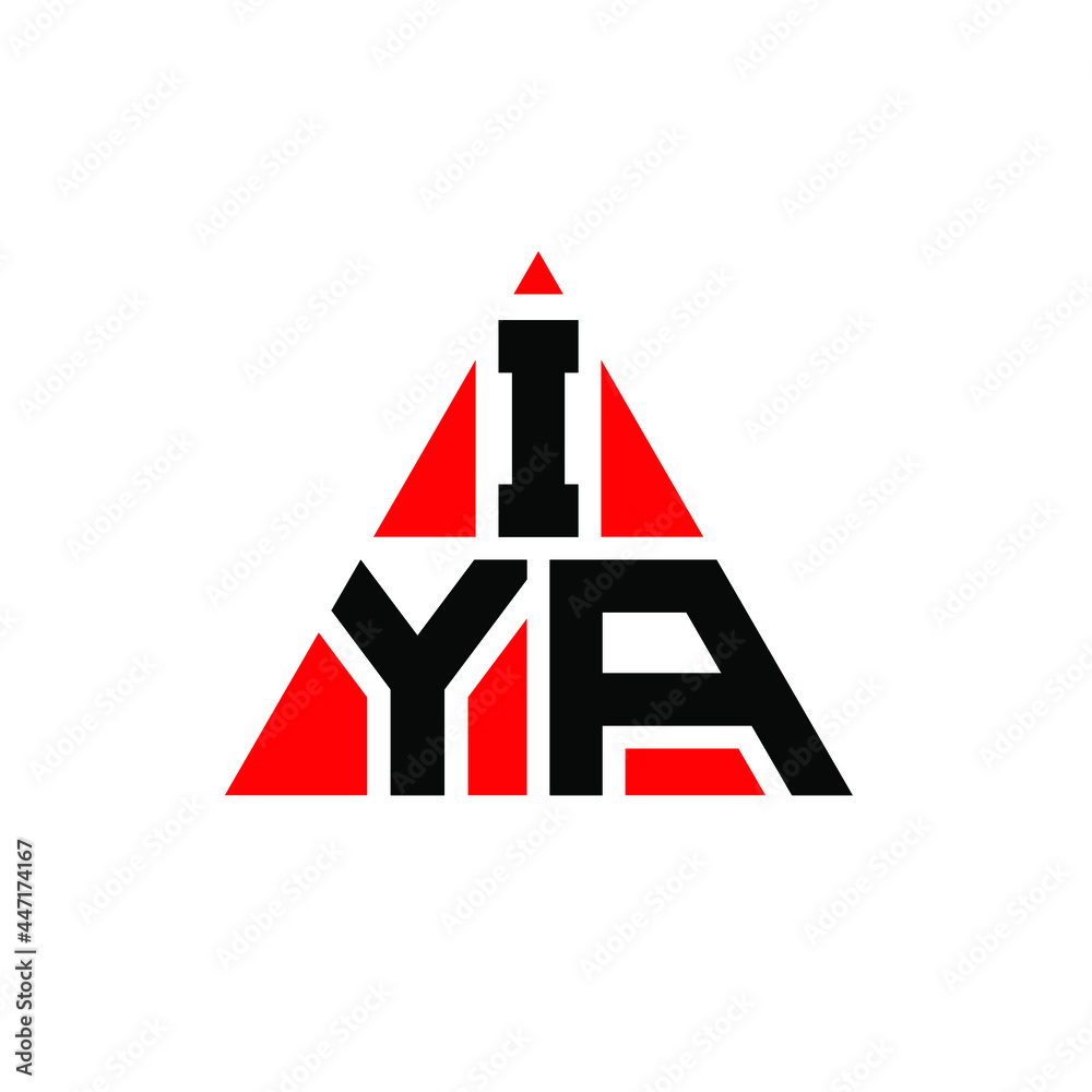 IYA triangle letter logo design with triangle shape. IYA triangle logo ...