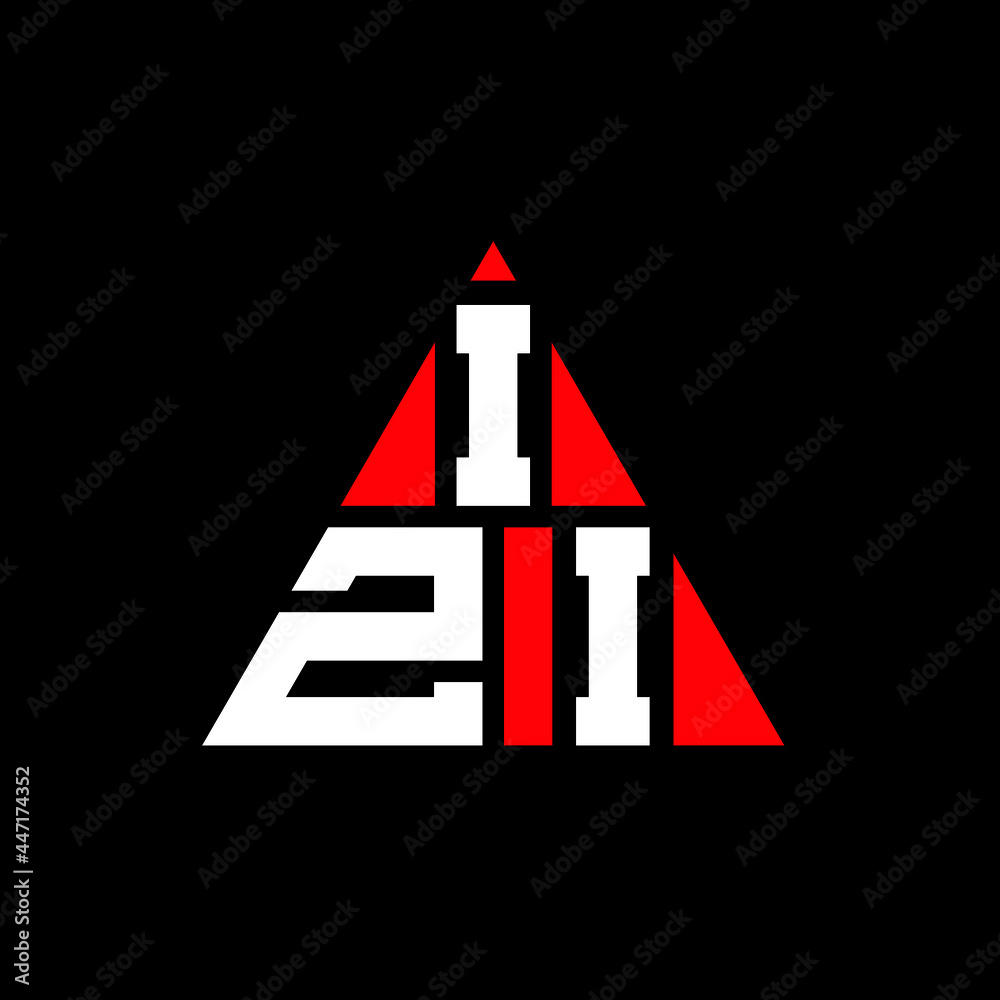 IZI triangle letter logo design with triangle shape. IZI triangle logo ...