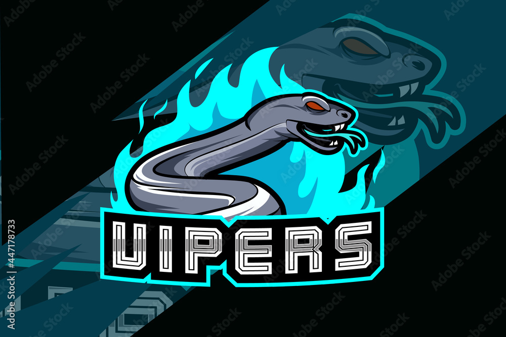 vipers snake e sport and sport mascot logo design in modern ...