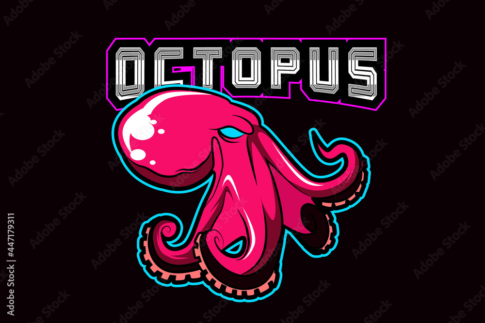 octopus gaming logo vector Stock Vector | Adobe Stock