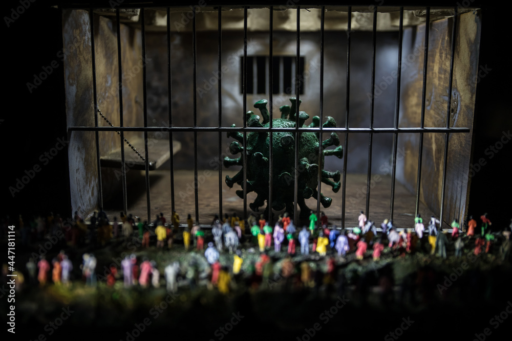 Foto de Prison or jail cell wall with window with bars, exterior ...