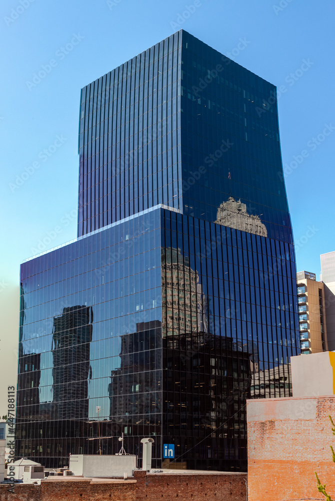 LinkedIn building in San Francisco, a career networking company owned ...