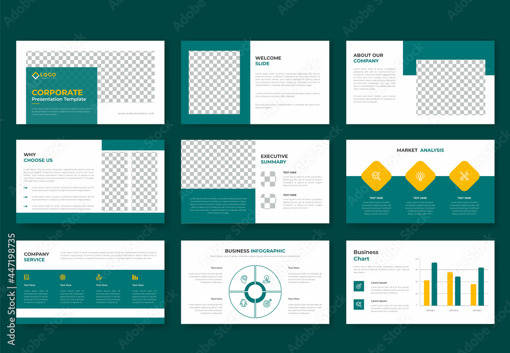Corporate business PowerPoint presentation slide template. modern ...