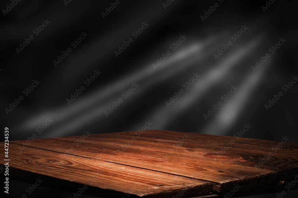 dark background with brown empty table Stock Photo | Adobe Stock