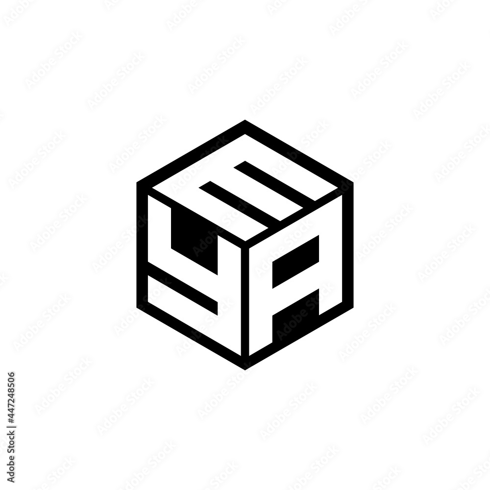 Vecteur Stock YAM letter logo design with white background in ...