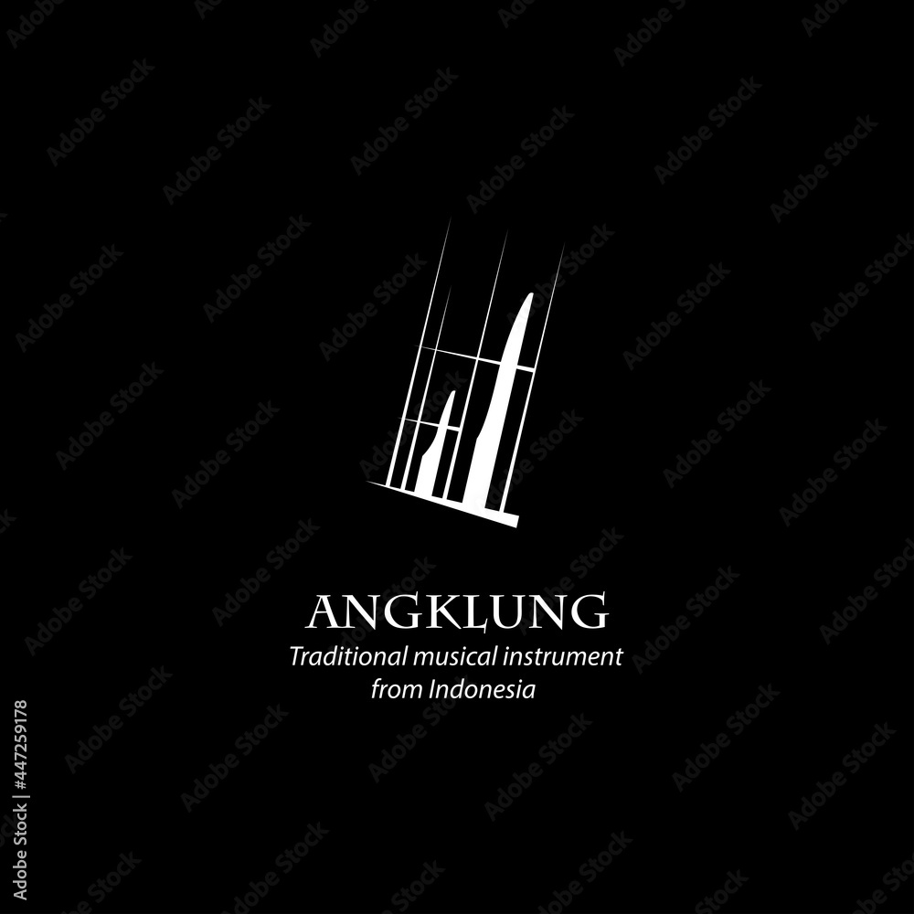 Vector graphic illustration of an Angklung, a traditional musical ...