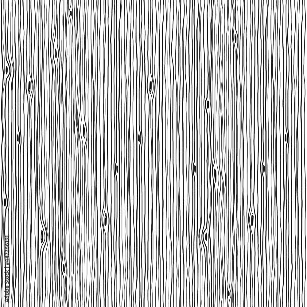 Wood texture hand drawn seamless pattern. Wood lines, grain. Vector ...