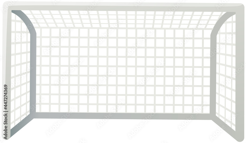 Soccer goal front view, football field sports equipment vector ...