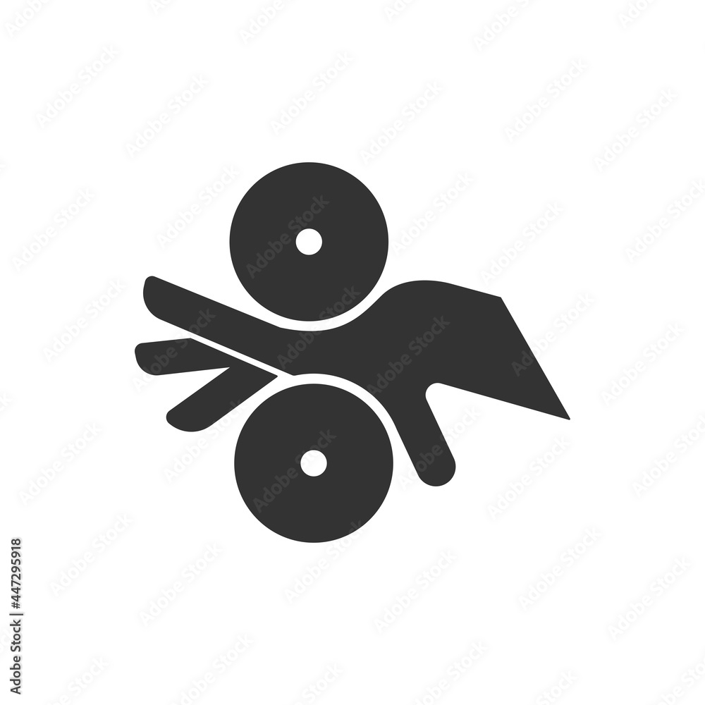 Hand entanglement pinch point icon isolated on white background ...