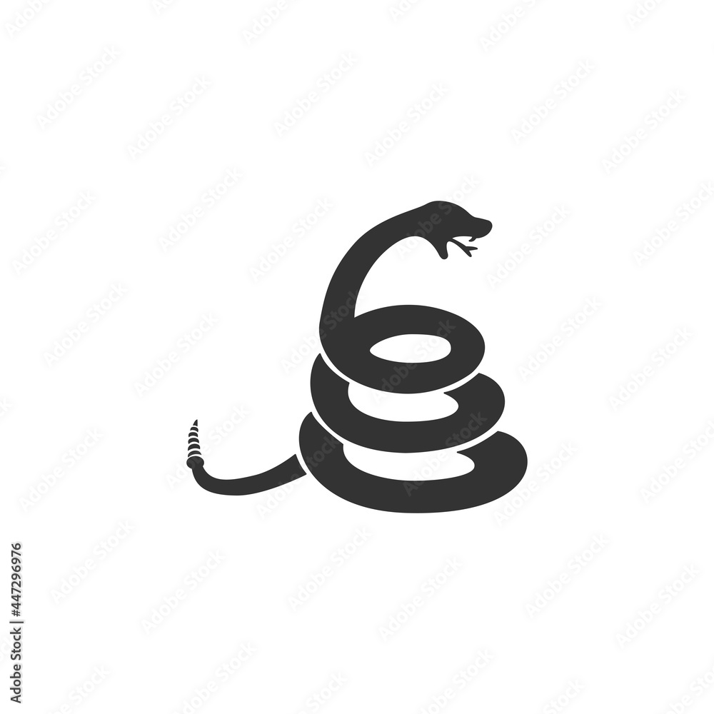 Rattlesnake icon isolated on white background. Snake symbol modern ...