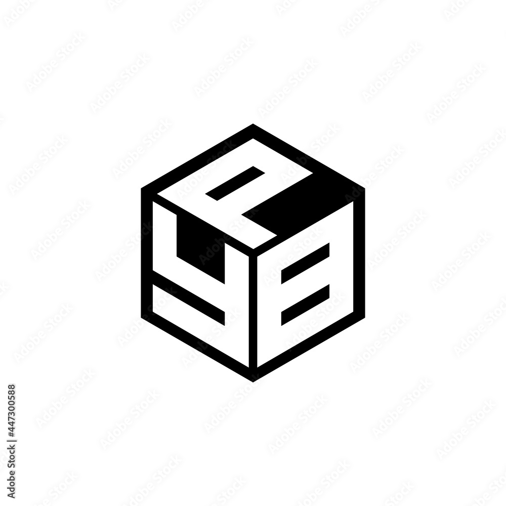 YBP letter logo design with white background in illustrator, cube logo ...