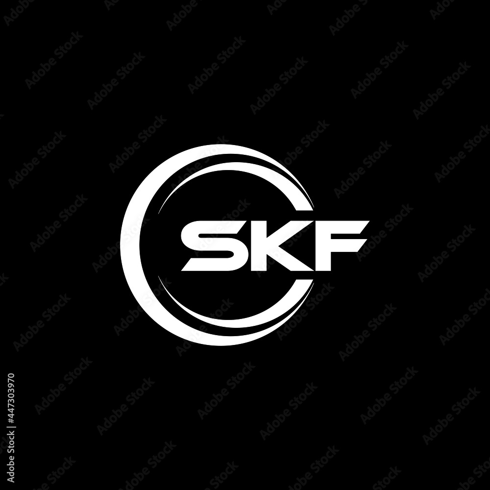Stockvector SKF letter logo design with black background in illustrator ...