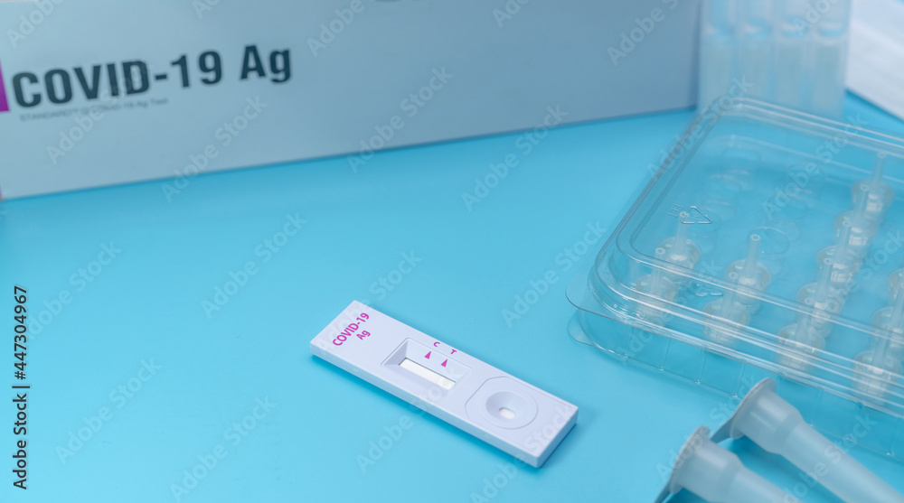 Covid 19 antigen self test for nasal swab. Antigen test kit for home ...