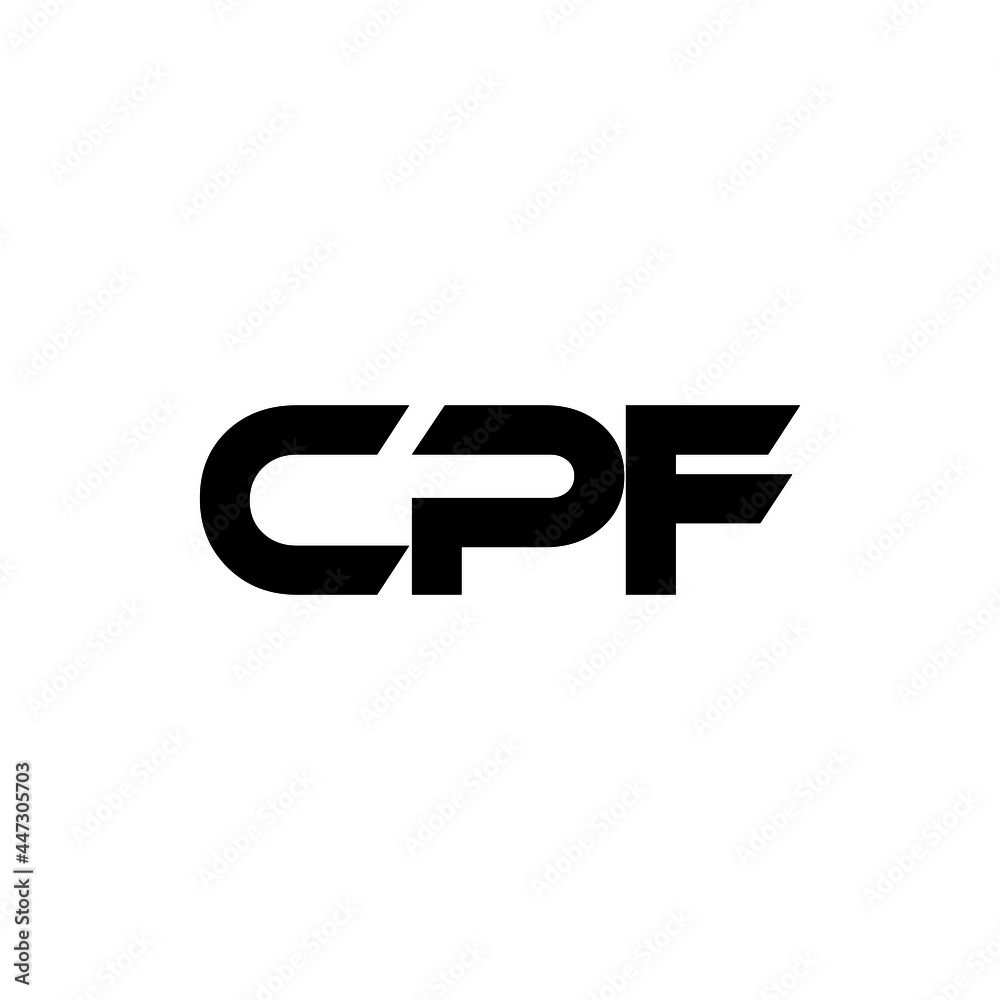 CPF letter logo design with white background in illustrator, vector ...