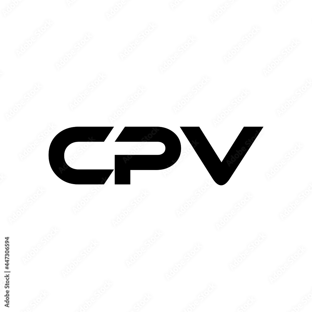 CPV letter logo design with white background in illustrator, vector ...