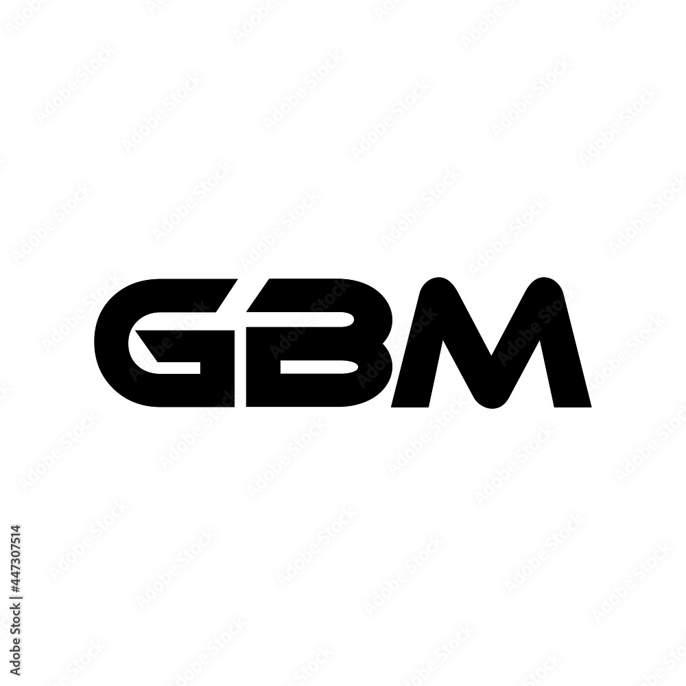 GBM letter logo design with white background in illustrator, vector ...