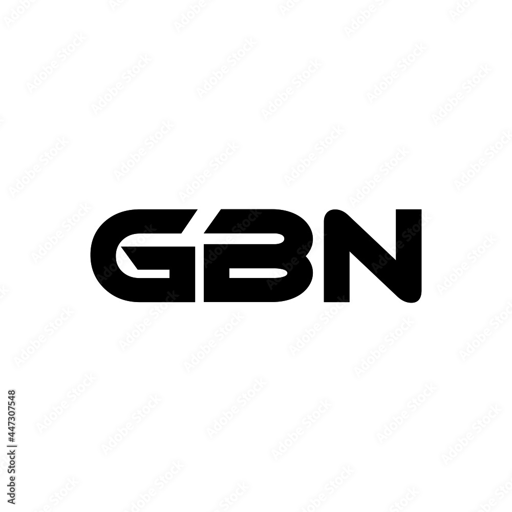 GBN letter logo design with white background in illustrator, vector ...