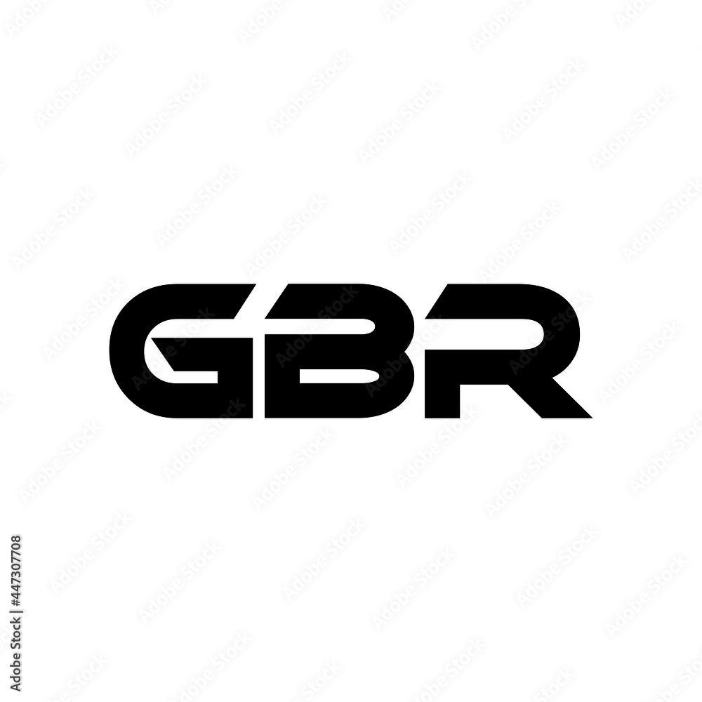 GBR letter logo design with white background in illustrator, vector ...
