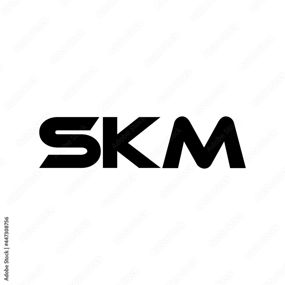 SKM letter logo design with white background in illustrator, vector ...