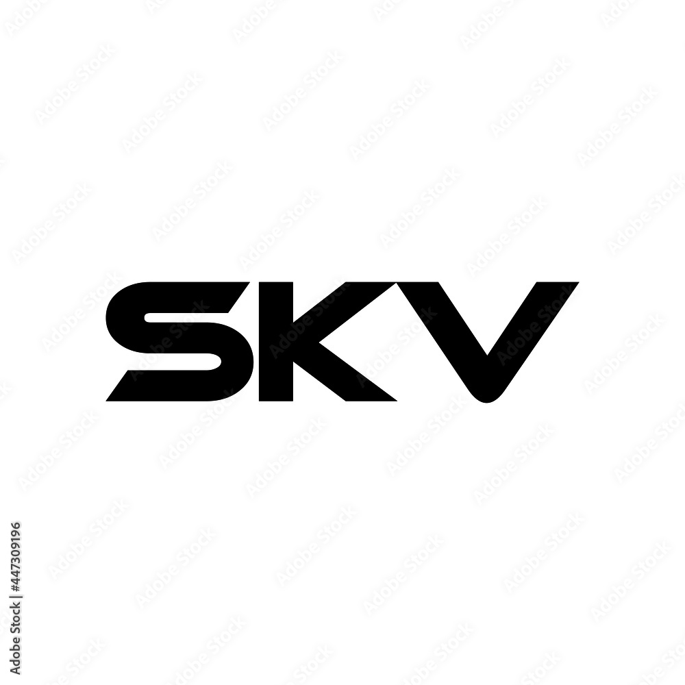 SKV letter logo design with white background in illustrator, vector ...