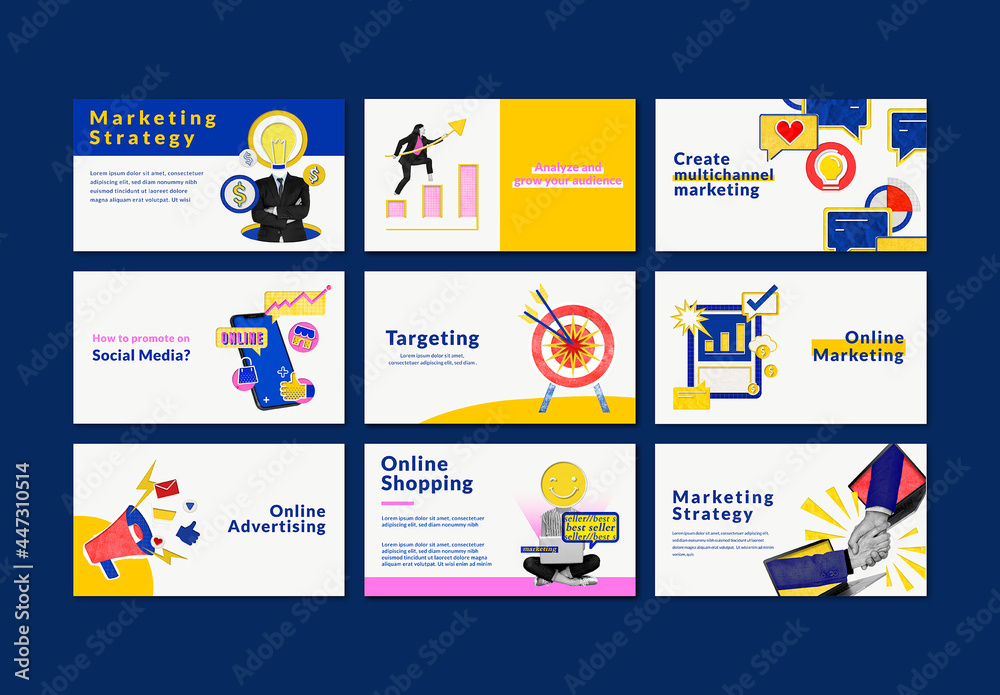 Editable Marketing Layout Set for Social Media Stock Template | Adobe Stock