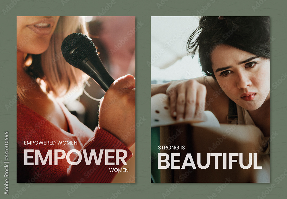 Editable Poster Layout with Women Empowerment Career Stock Template ...