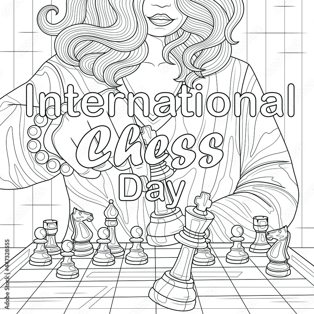 Chess Printable Coloring Pages
