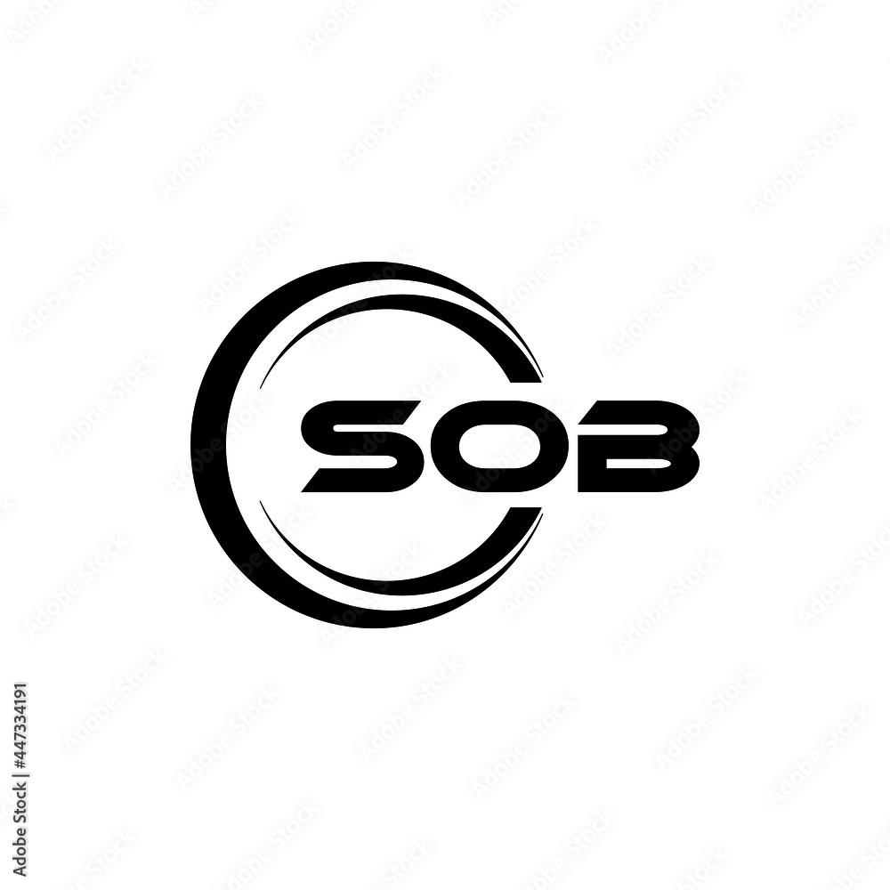 Vecteur Stock SOB letter logo design with white background in ...