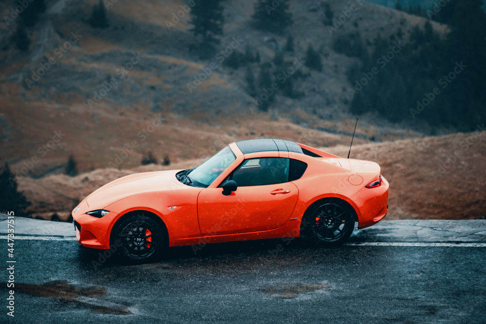 Mazda MX-5 ND RF 30th Anniversary edition Miata side view Stock Photo ...