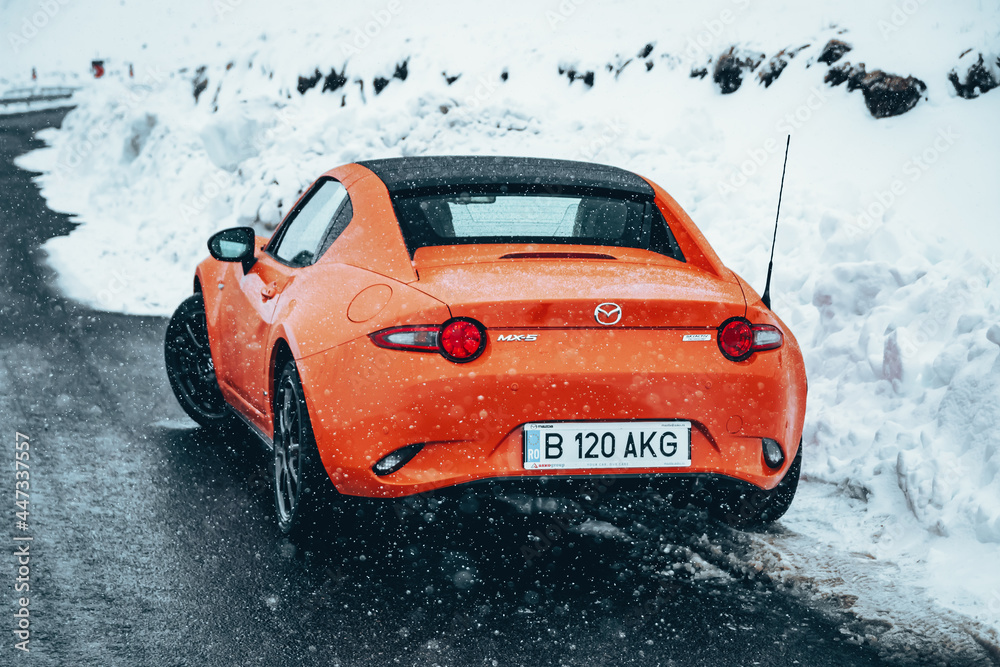 Mazda MX-5 ND RF 30th Anniversary edition Miata rear end shot, stop ...