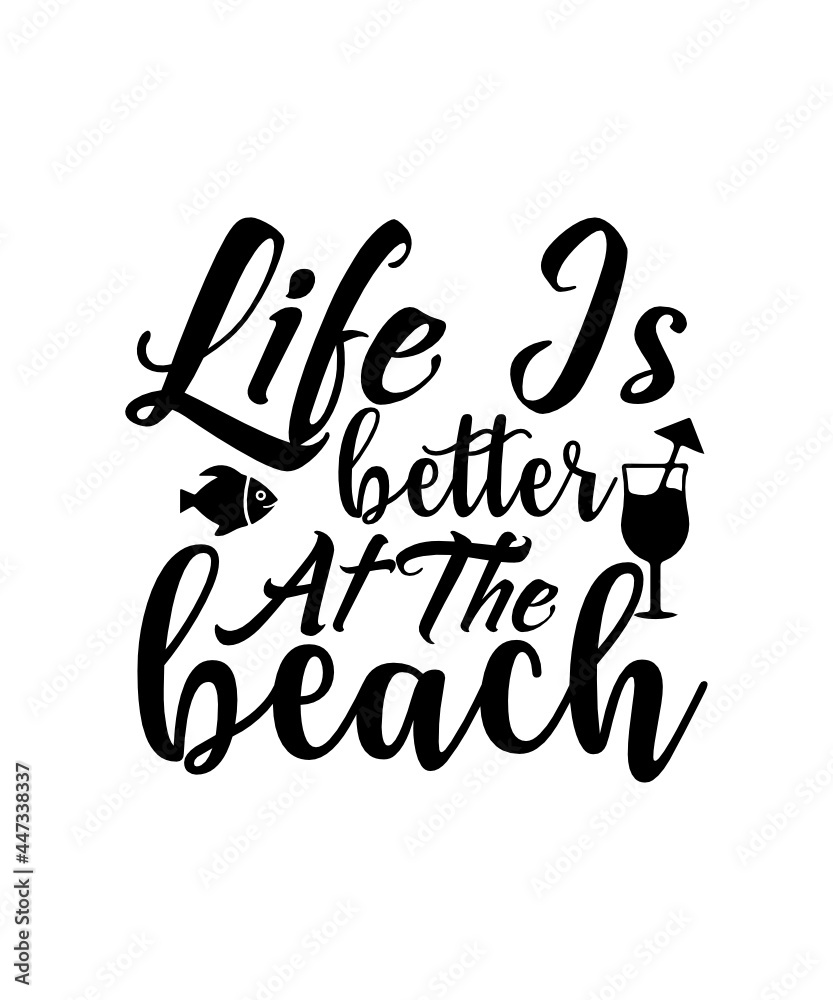 Beach Quotes Svg, Silhouette, Summer Quotes Svg, Beach vector, Beach ...