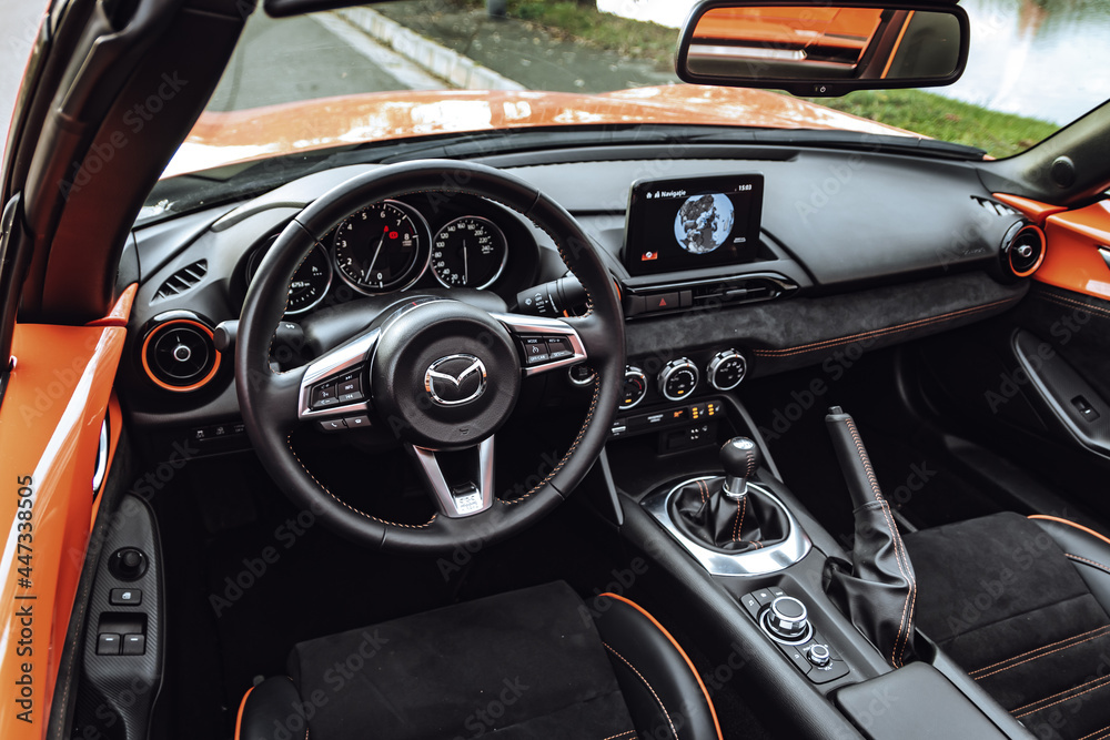 Mazda MX-5 ND RF 30th Anniversary edition Miata interior cockpit view ...