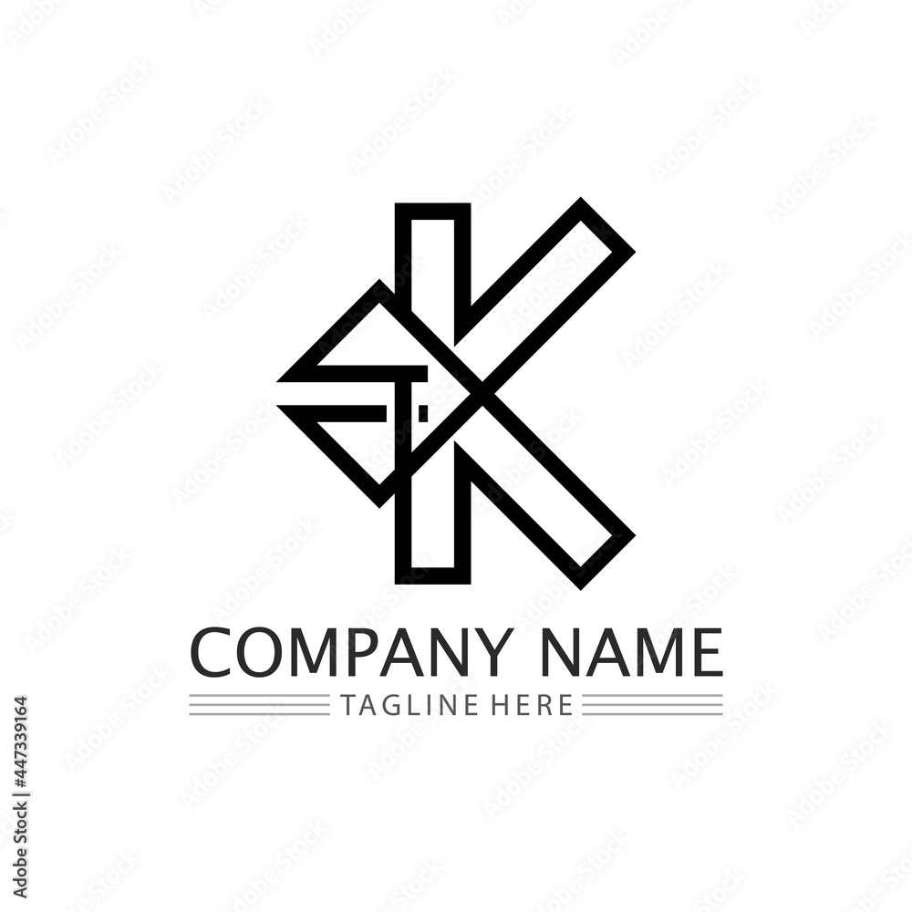 K logo design K letter font Concept Business logo vector and design ...
