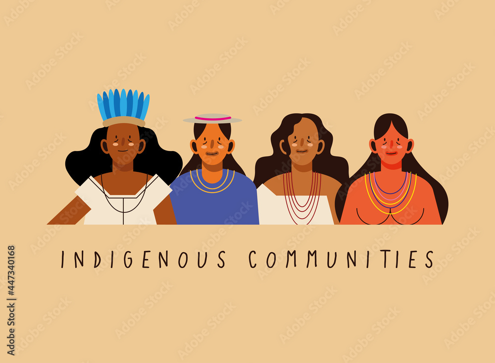indigenous communities women with traditional cloth Stock Vector ...