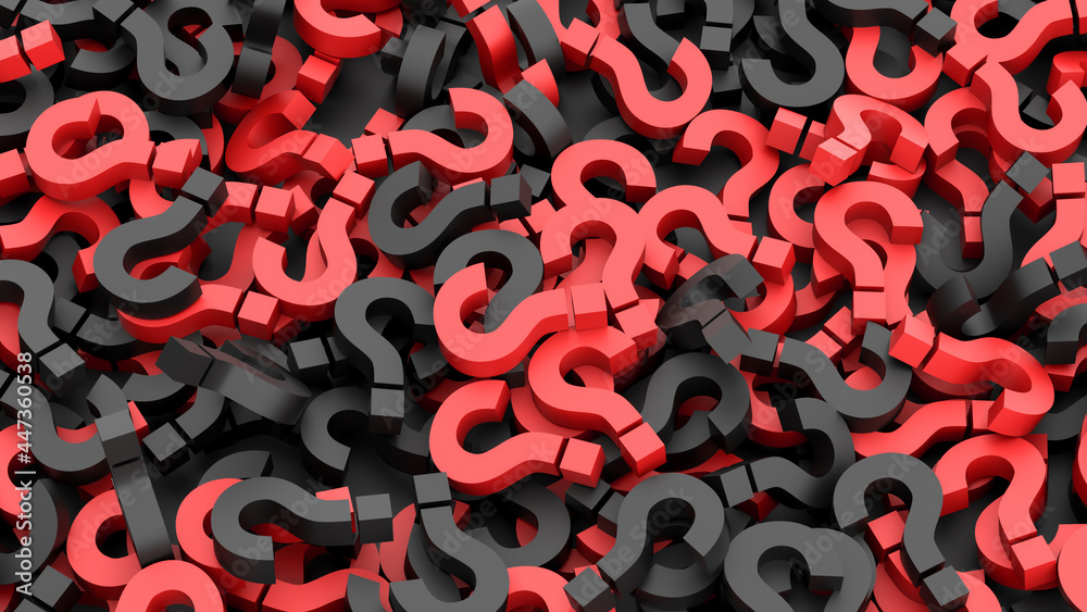 Black and red question marks background, FAQ Concept. 3D Rendering ...