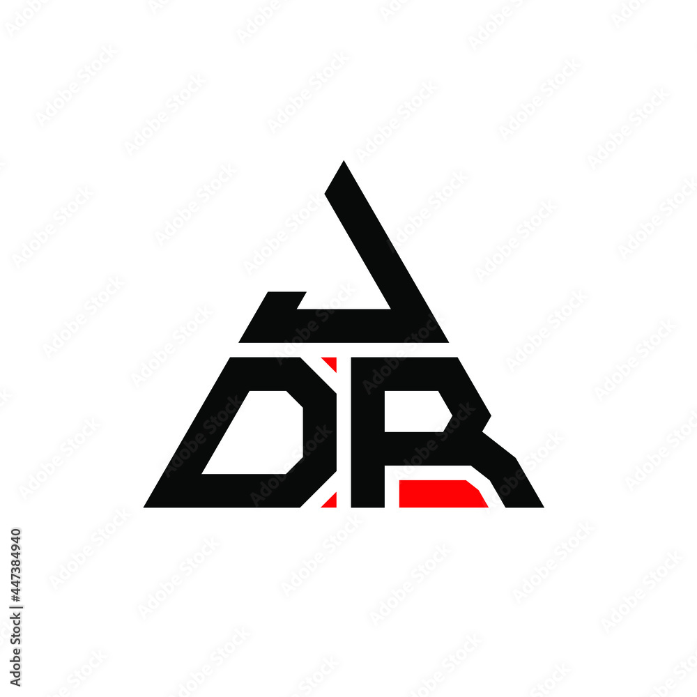 JDR triangle letter logo design with triangle shape. JDR triangle logo ...