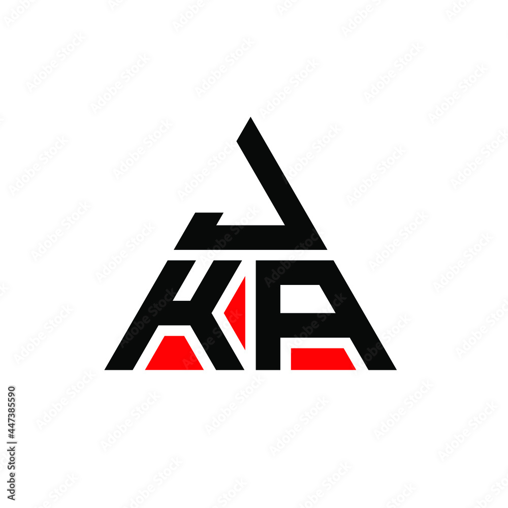 JKA triangle letter logo design with triangle shape. JKA triangle logo ...
