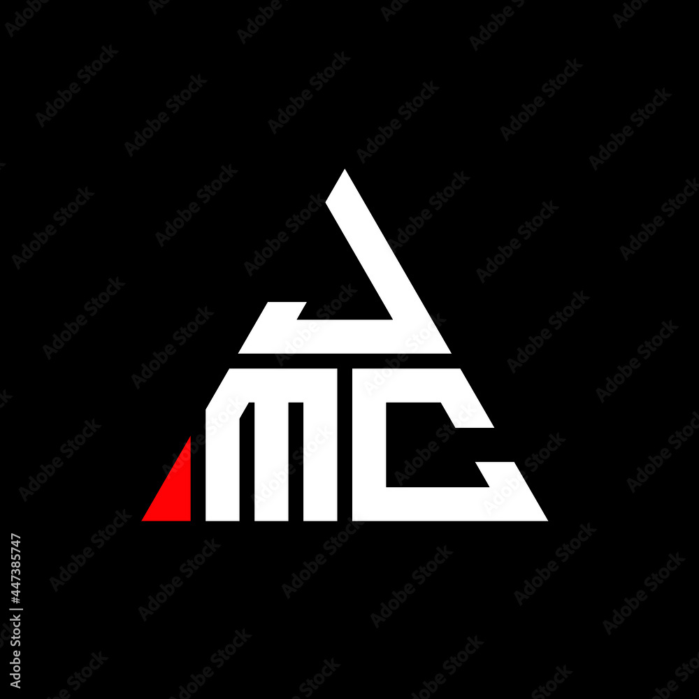 JMC triangle letter logo design with triangle shape. JMC triangle logo ...