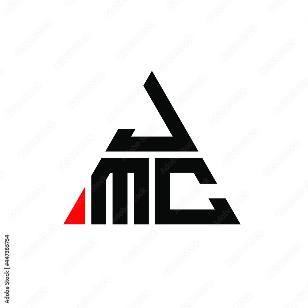 JMC triangle letter logo design with triangle shape. JMC triangle logo ...